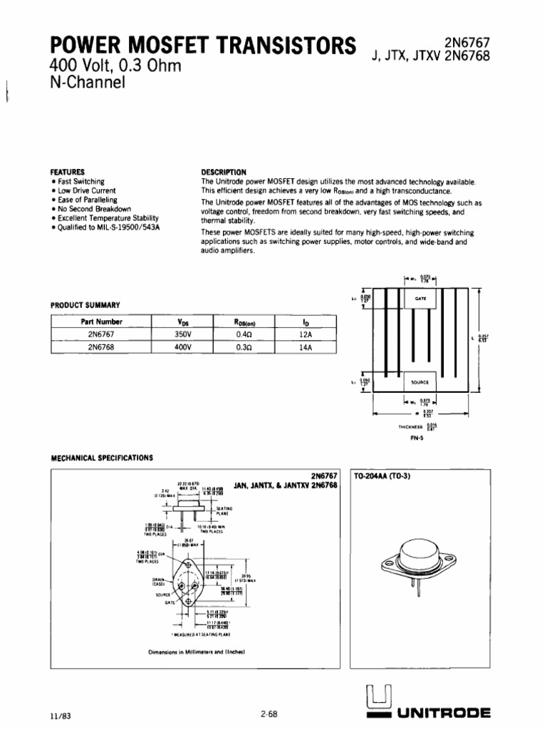 2N6767 Correct | PDF