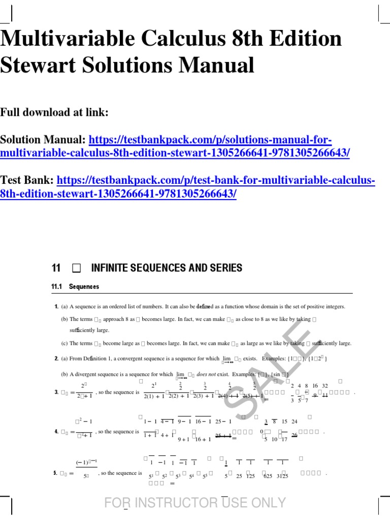 Multivariable Calculus 8th Edition Stewart Solutions Manual 1 | PDF Multivariable Calculus 8th Edition Stewart Solutions Manual 1 | PDF