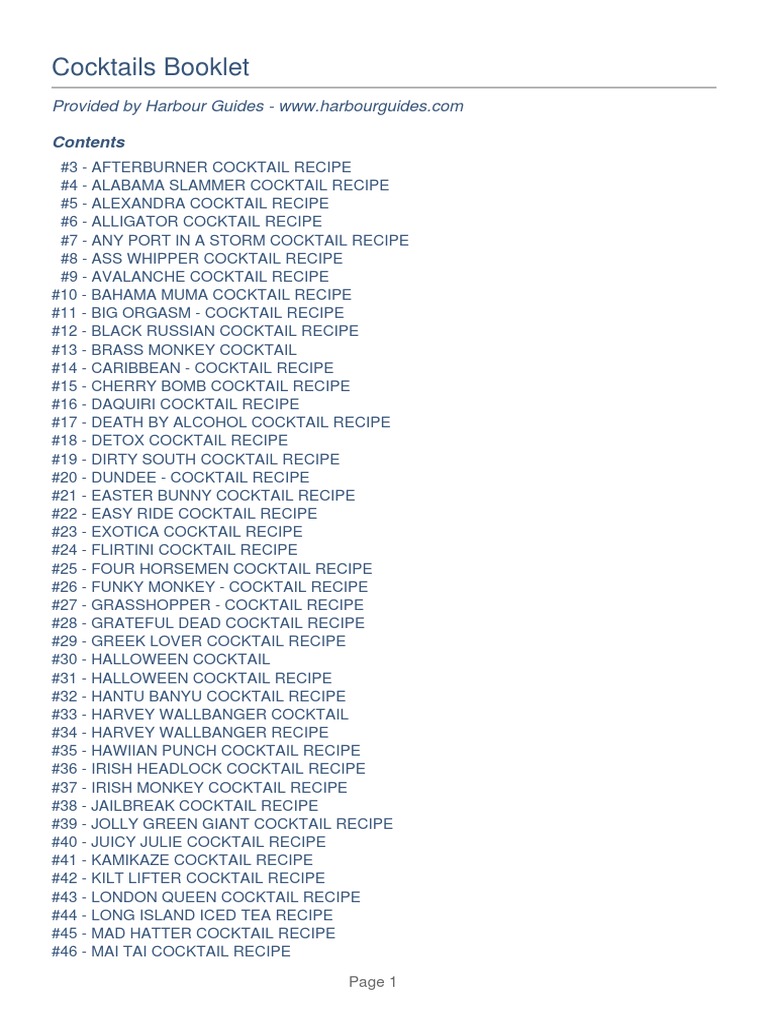 Cocktail | PDF | Cocktails | Martini (Cocktail)