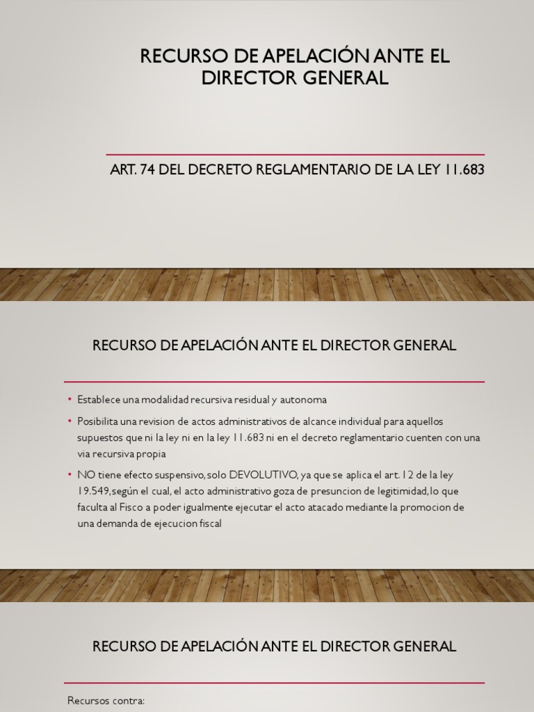Recurso de Apelación Art. 74 Ley 11.683 | PDF
