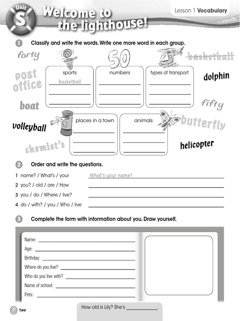 Give Me Five Activity Book Level 3 Starter Unit Pages 2-5 | PDF