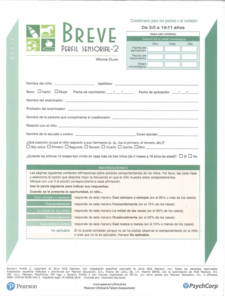 Breve Perfil Sensorial - 2 | PDF