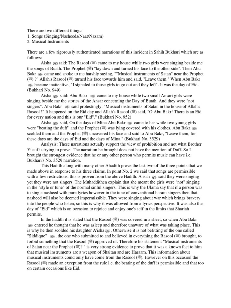 Bukhari Hadith On Duff | PDF | Hadith | God In Islam