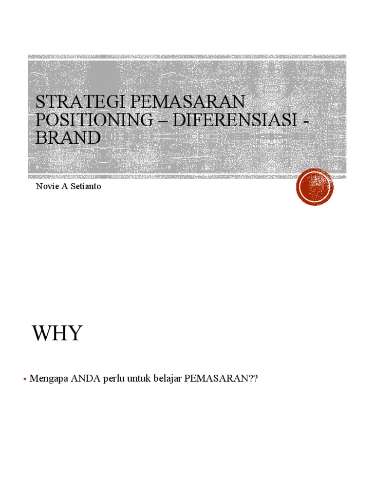 Strategi Pemasaran Positioning Diferensiasi Brand Pdf
