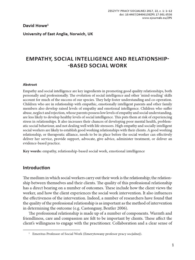 1-David Howe | PDF | Empathy | Feeling