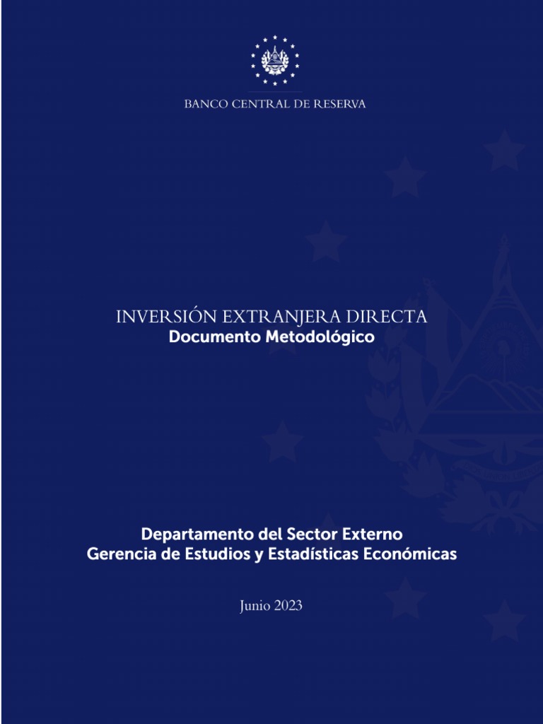 Documento Metodológico de Inversión Extranjera Directa | PDF