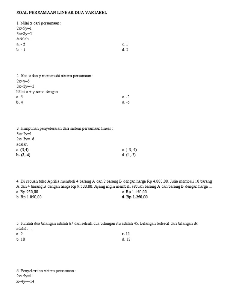 SPLDV | PDF | Metode & Bahan Ajar