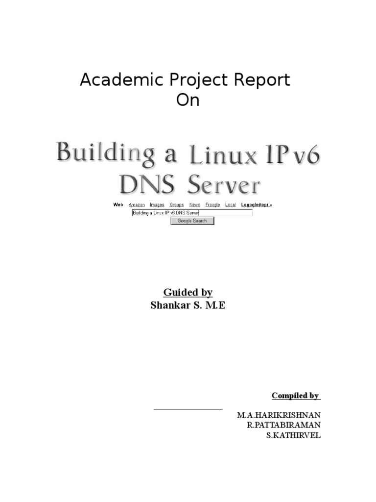 Building IPv6 DNS Server (Draft Copy For 3rd Seminar) | PDF | I Pv6 | Domain Name System
