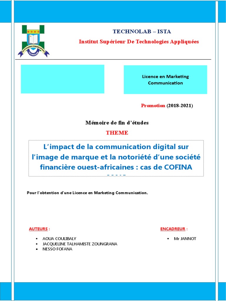Plan Memoire Jtc-Yamdigit v2 | PDF