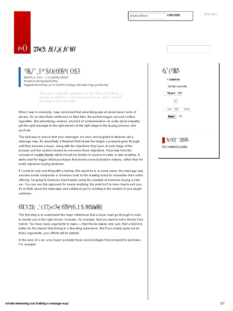 Building a Marketing Message Map | PDF