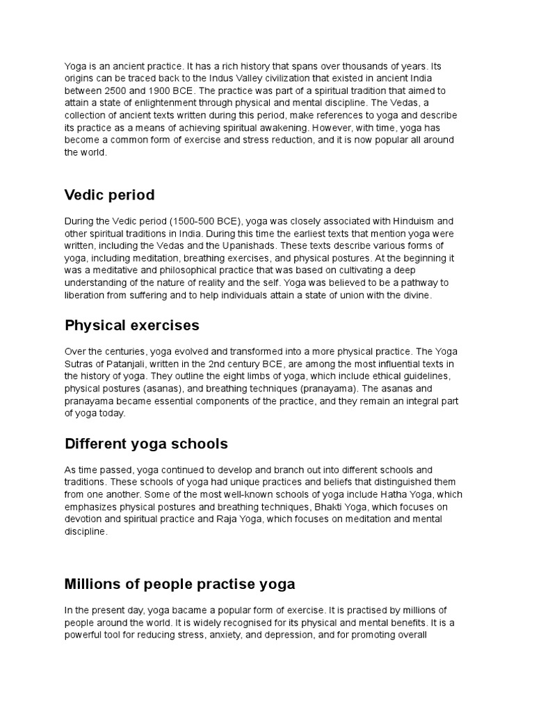 History of Yoga | Download Free PDF | Yoga | Hatha Yoga
