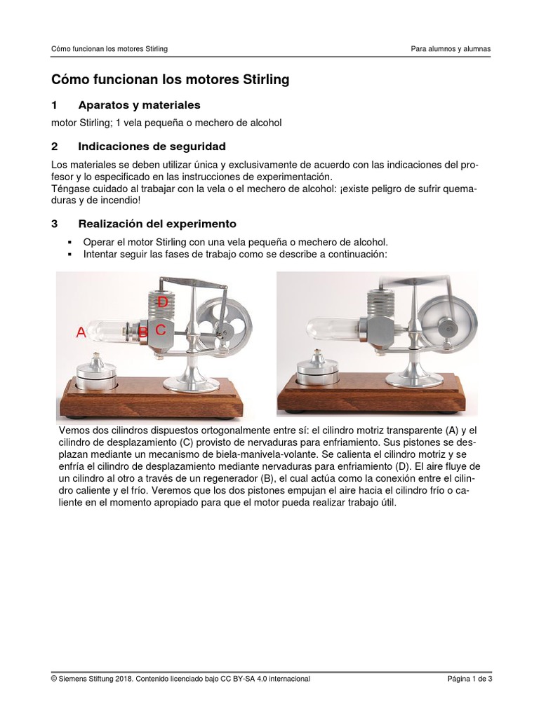 Como Funcionan Los Motores Stirling | PDF