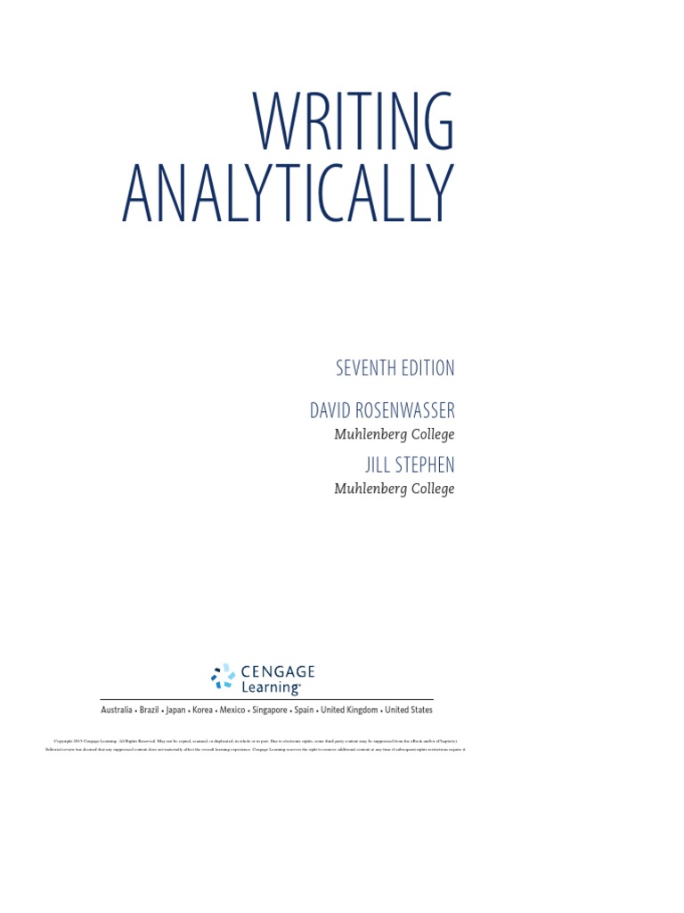 Writing Analytically 7th Ed | PDF Writing Analytically 7th Ed | PDF