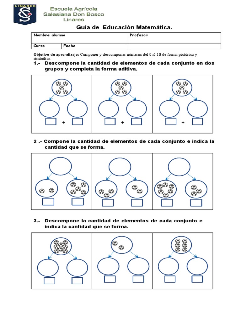 Guia Matematica Composicion y Descomposicion | PDF