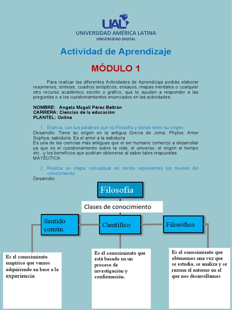 Actividad de Aprendizaje M1 | PDF
