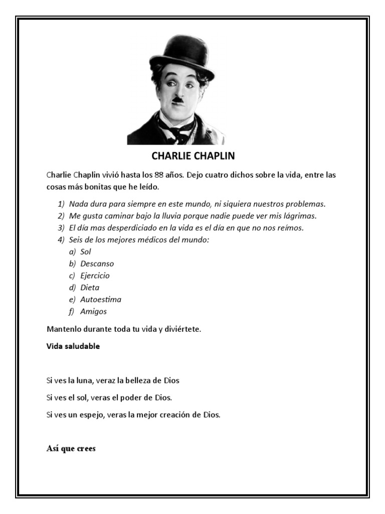 Charlie Chaplin | PDF