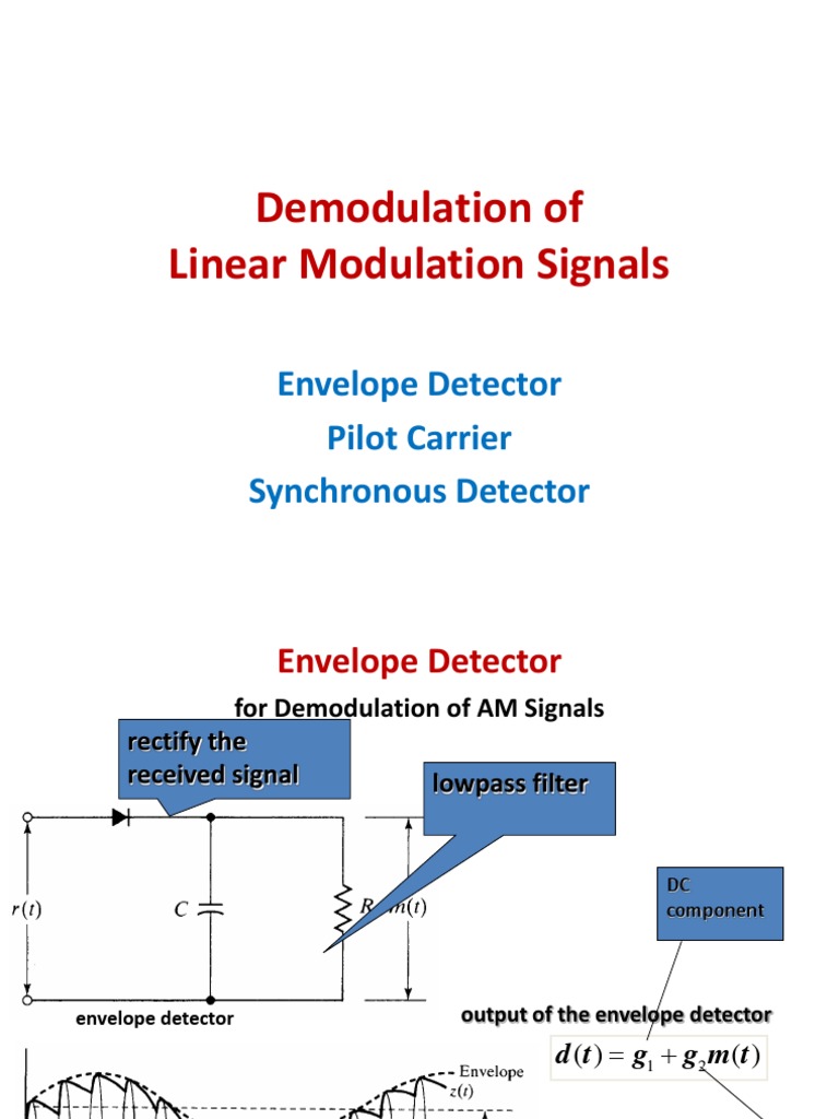 Demodulation Of Linear Mod M Pdf
