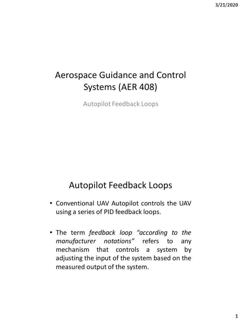Autopilot Feedback Loops Lec | PDF