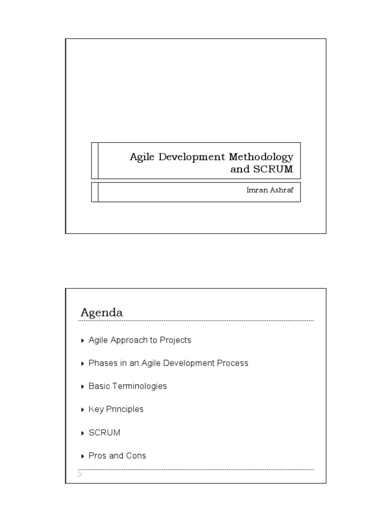 Agile Development Methodology Pdf Scrum Software Development 1019