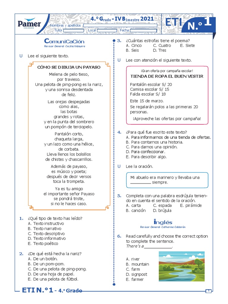 ETI N°1 - 4° Grado | PDF | Agua | Ciencias fisicas