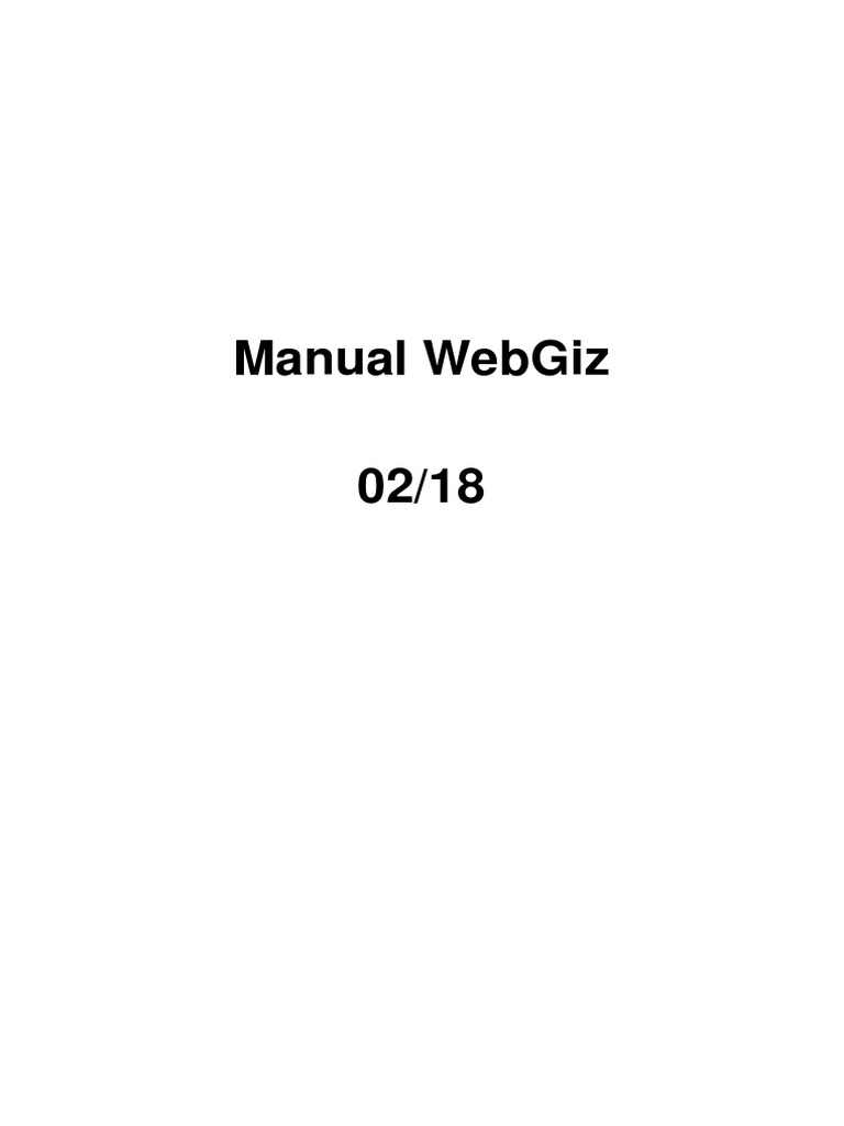 Manual Web Giz 01-2018 | PDF | Informática