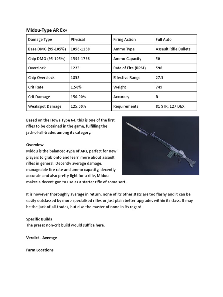 Rank 11 Weapons - Assault Rifles and LMGs | PDF