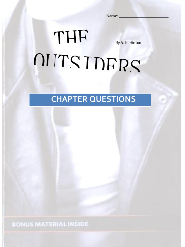 The Outsiders: Chapter Study Guide | PDF | Self-Improvement