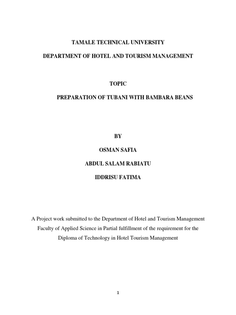 Preparation of Tubani With Bambara Beans-1 | PDF