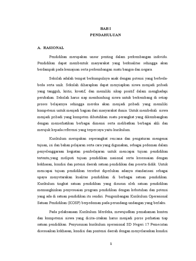 Draft Kurikulum | PDF