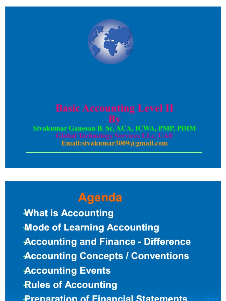 An Introduction to Basic Accounting Concepts, Standards, and Financial ...