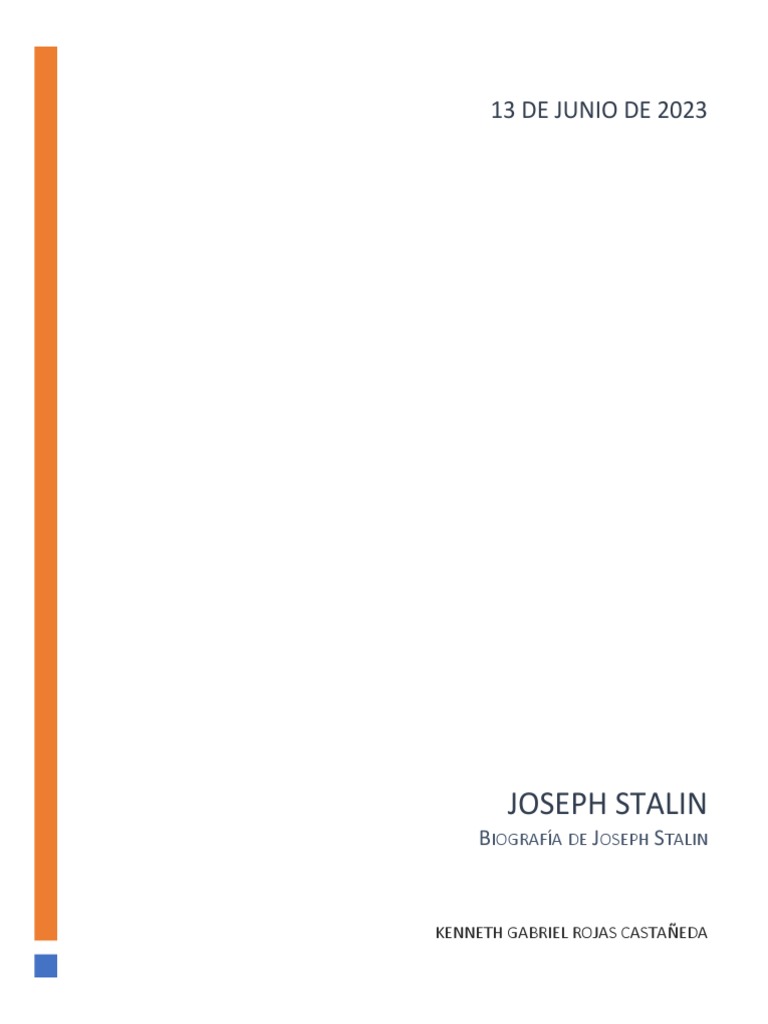 Biografia de Joseph Stalin | PDF