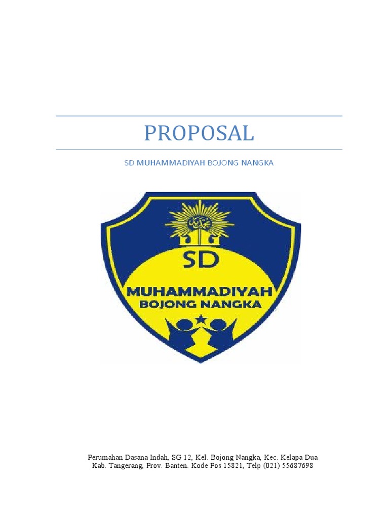 Proposal SD Muhammadiyah | PDF