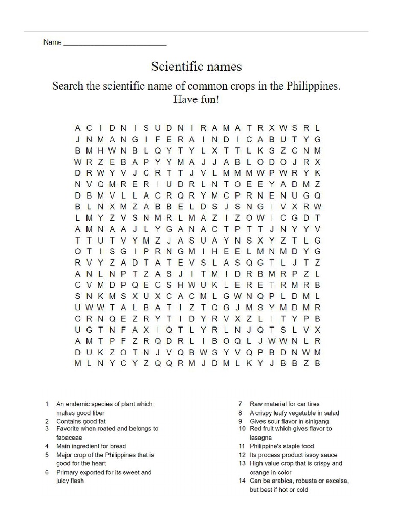 Activity No. 1 (Word Search) | PDF