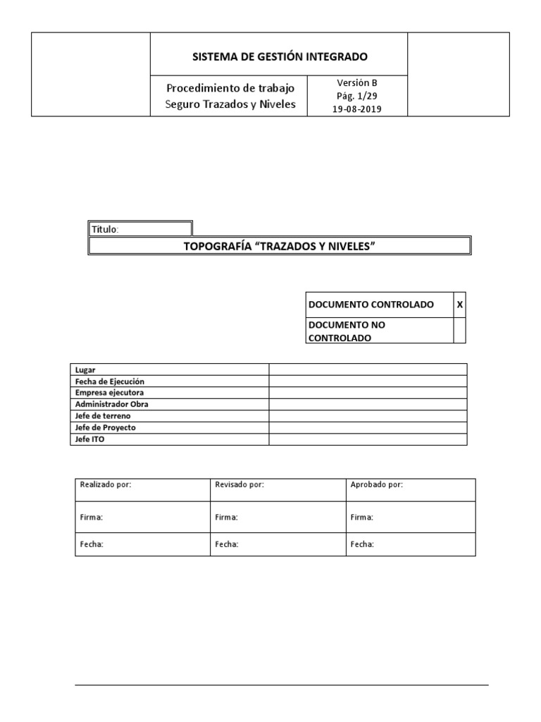 Pts Trazado y Niveles | PDF | Topografía | Residuos