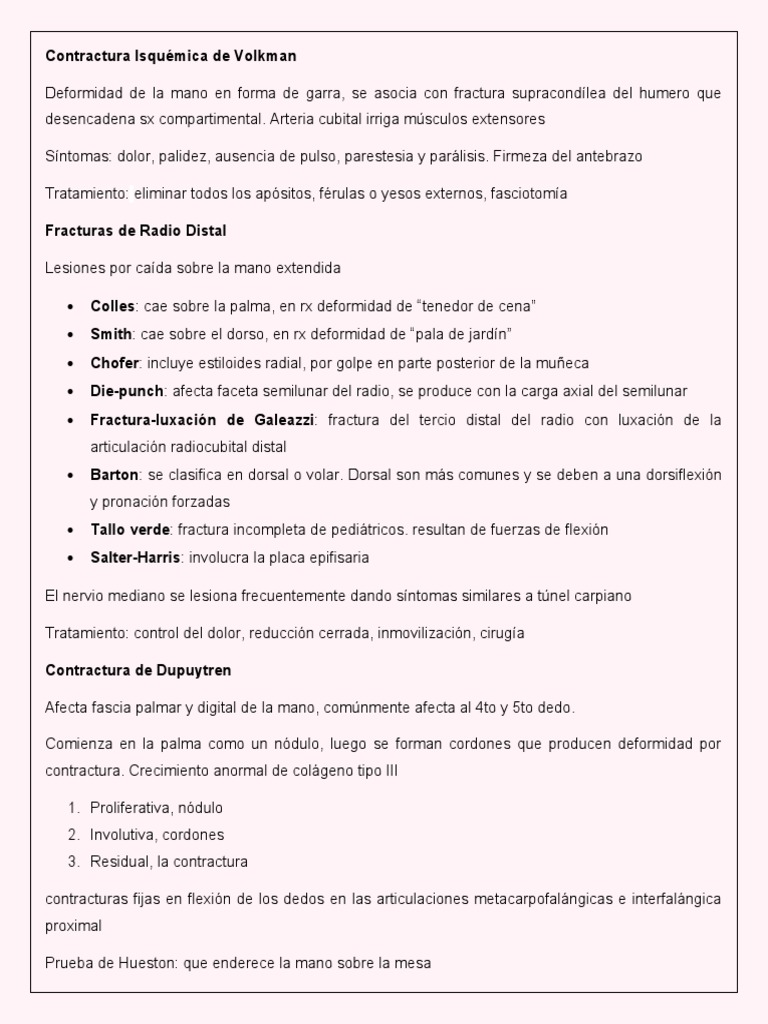 2do Examen Orto | PDF | Enfermedades y trastornos | Extremidades (anatomía)