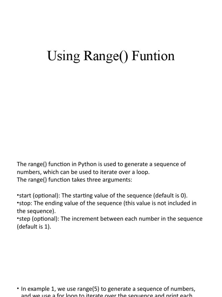 Using Range Funtion | PDF Using Range Funtion | PDF