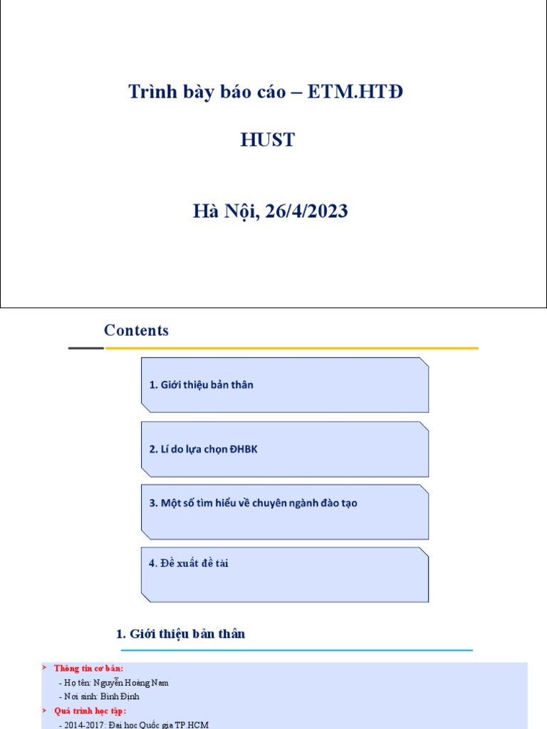 HUST Slide Gioi Thieu | PDF