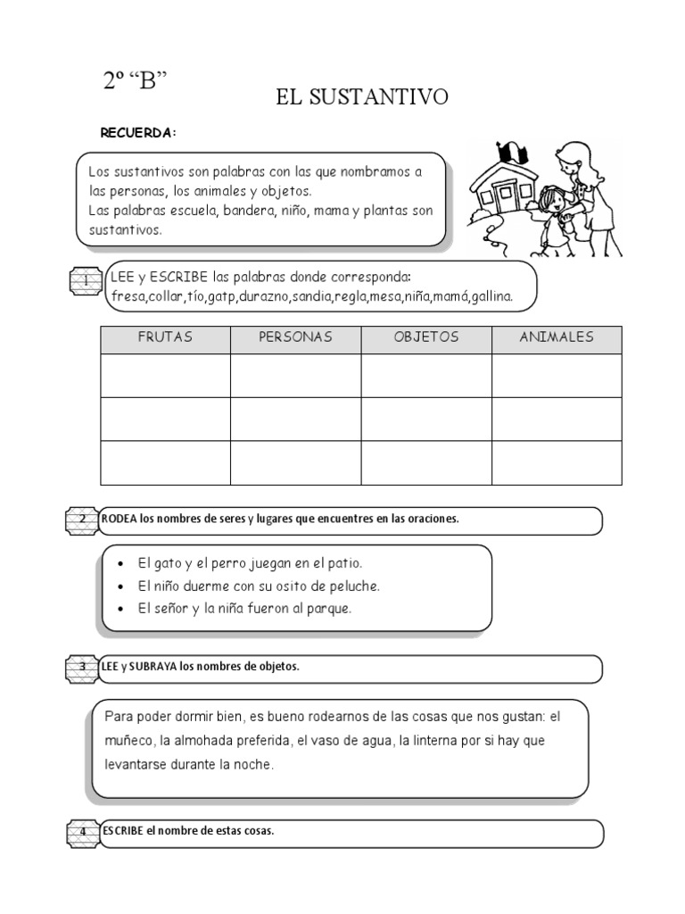 EL SUSTANTIVO Martes 16 | PDF