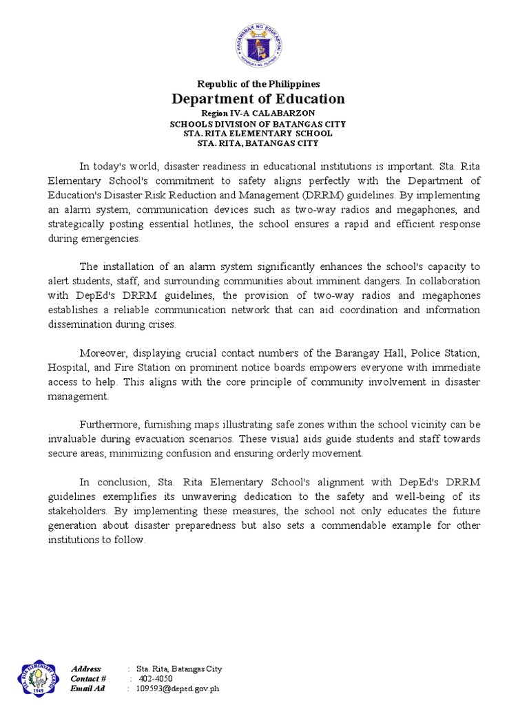 Providing DRRM Materials | PDF