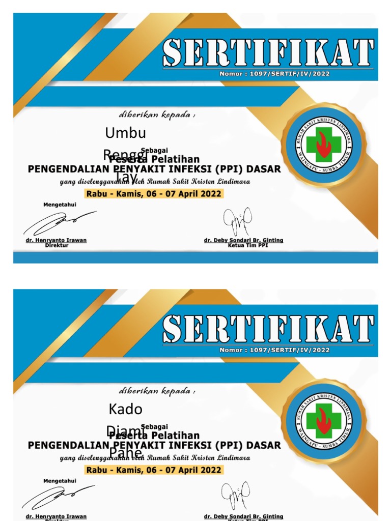 Sertifikat PPI Untuk KPS | PDF