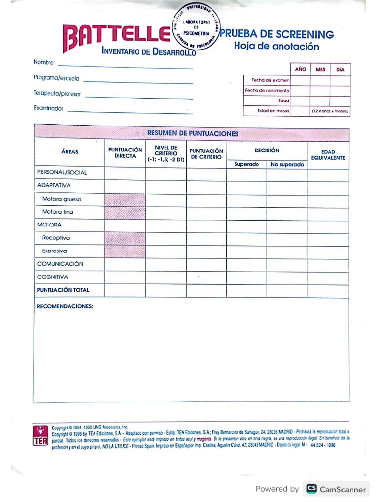 Screening Battelle | PDF