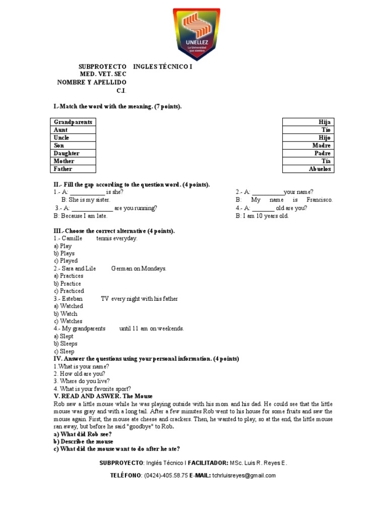 Prubea Diagnóstica I M, Ed Vet | PDF