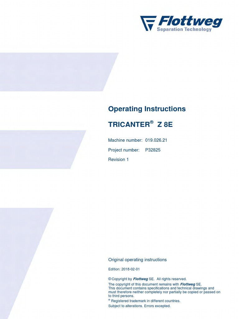 Tricanter Z 8e | Download Free PDF | Mechanical Engineering