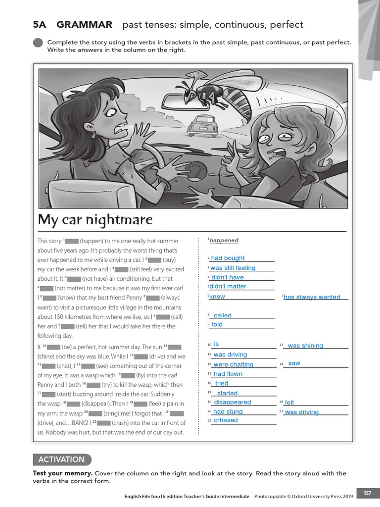 EnglishFile4e Intermediate TG PCM Grammar 5A | PDF