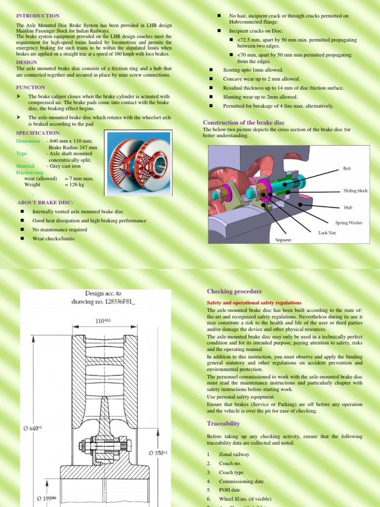 LHB Axle Disc Brake System Guide | PDF | Technology & Engineering
