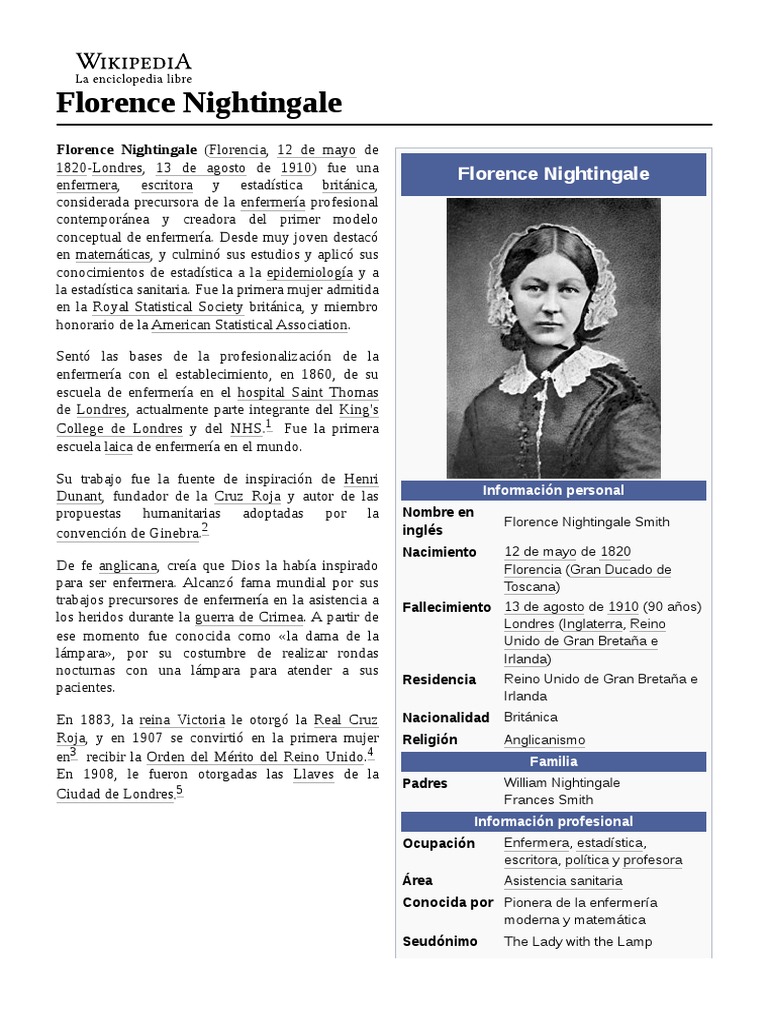 Florence Nightingale | PDF | ruiseñor de Florencia | Enfermería