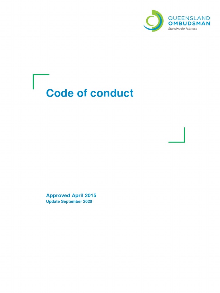 Office of The Queensland Ombudsman Code of Conduct 2020 | PDF