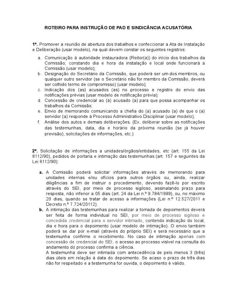 ROTEIRO-PARA-INSTRUCAO-DE-PAD.docx | PDF