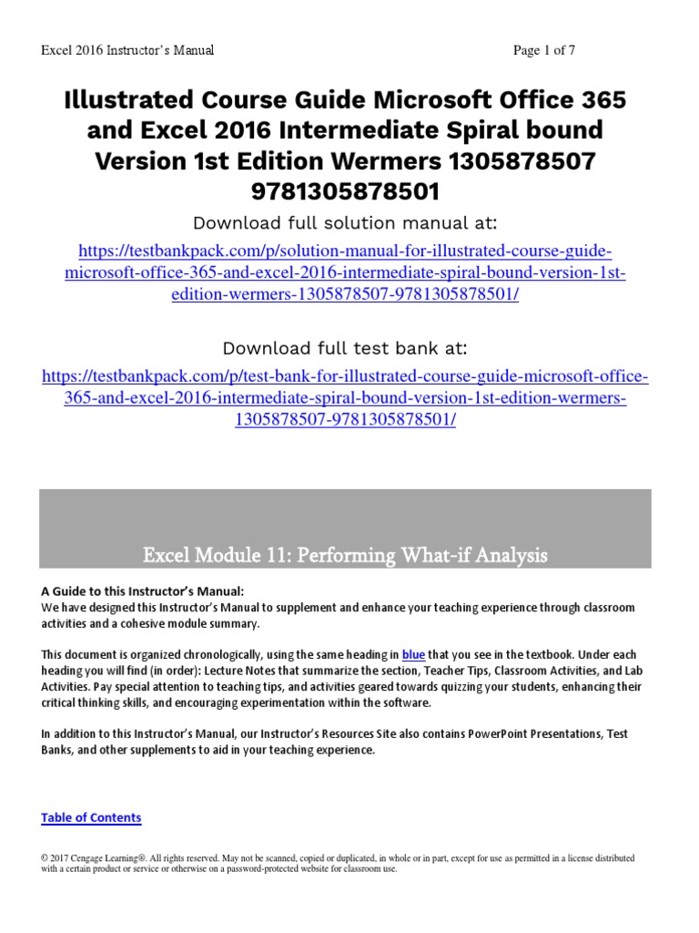Illustrated Course Guide Microsoft Office 365 and Excel 2016 ...