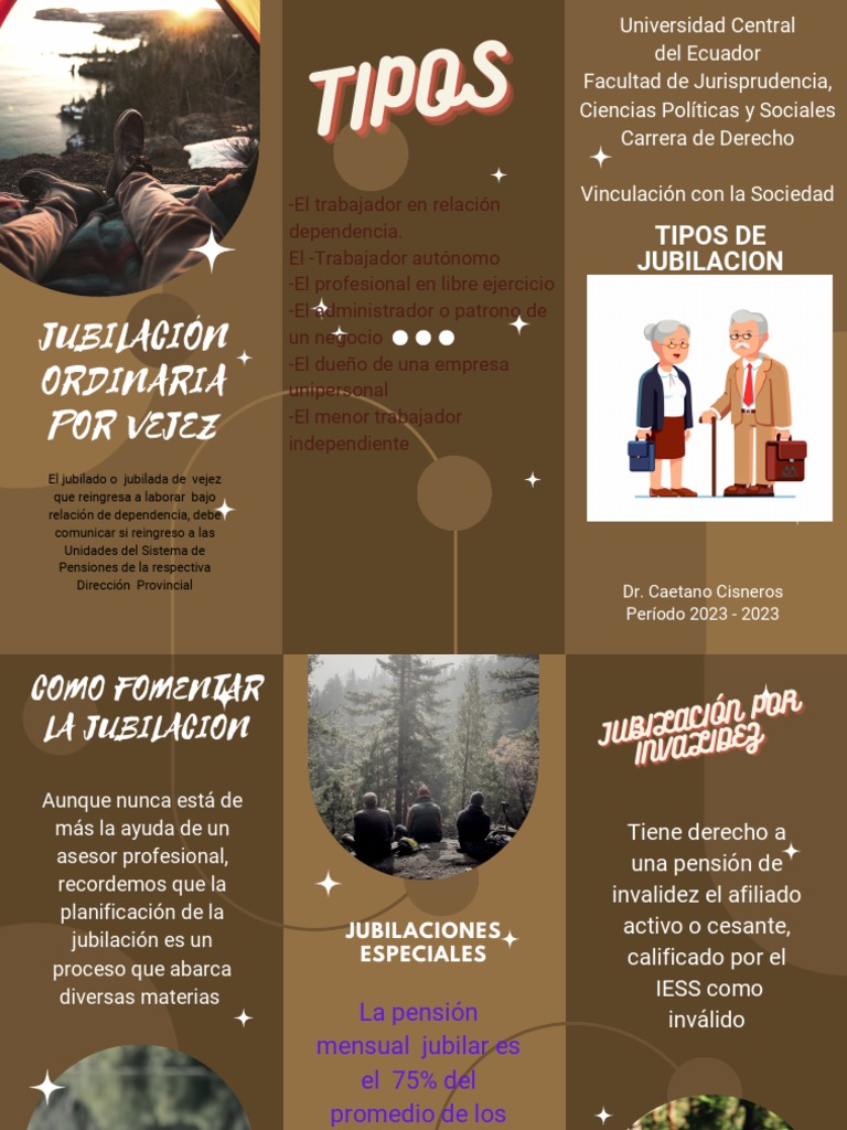 Tipos de Jubilacion Triptico | PDF | Jubilación | Pensión